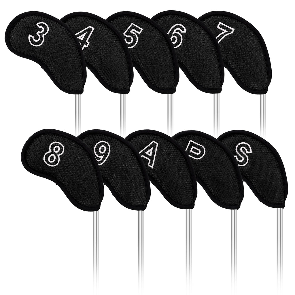 10 pcs/Set Black Meshy Golf Iron Headcovers – Craftsman Golf