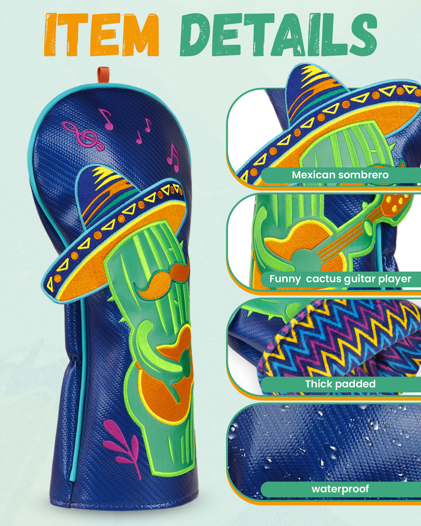 Cactus Guitar Patch Embroidered Driver Golf Head Cover – Craftsman Golf