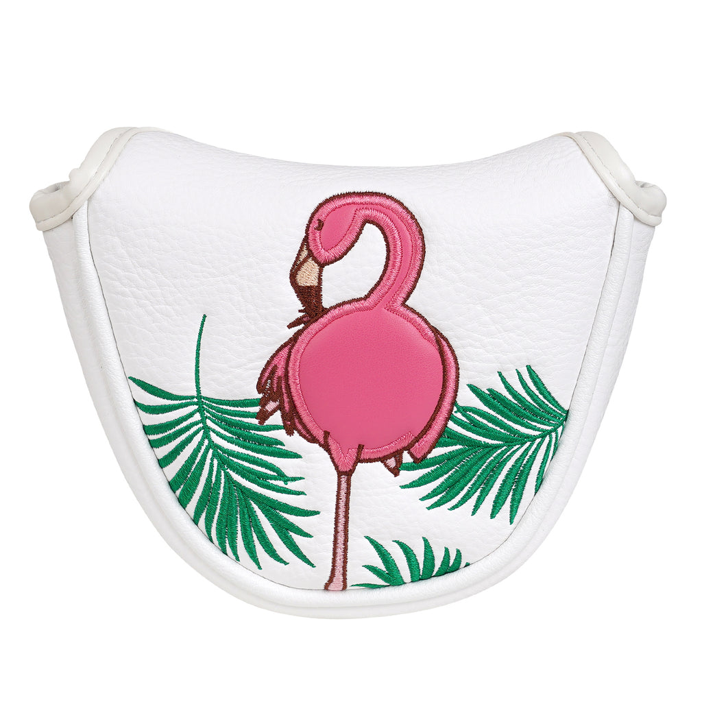Flamingo White Golf Mallet Putter Head Cover – Craftsman Golf