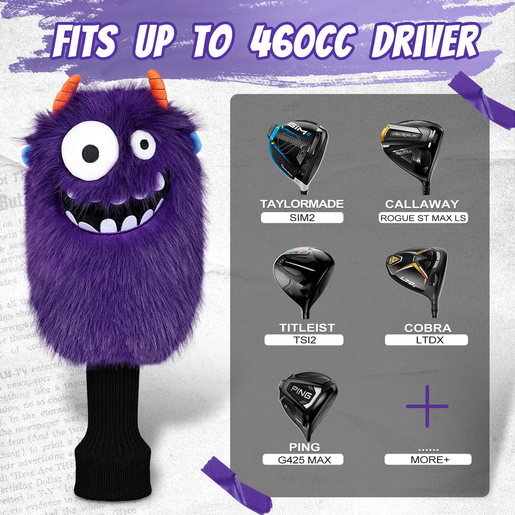 Purple Monster Golf Club Driver Head Cover – Craftsman Golf