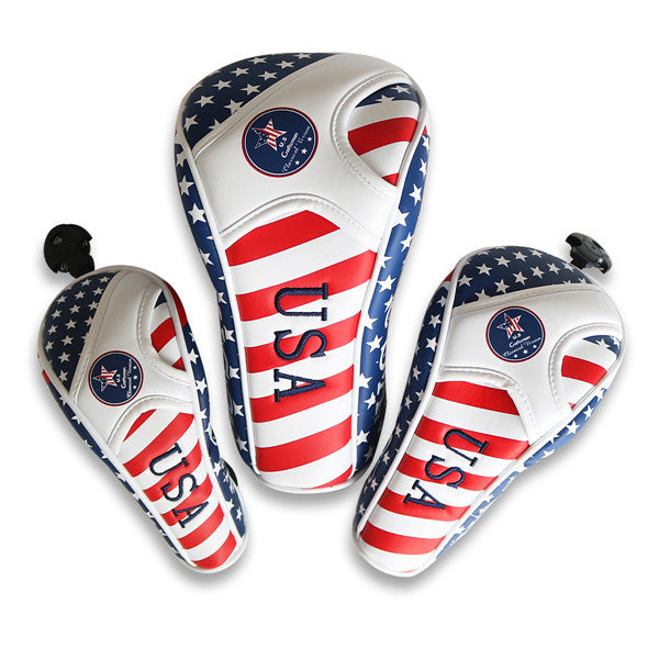 USA Flag Golf Head Cover For Driver, Fairway Wood or Hybrid – Craftsman ...