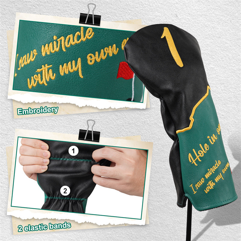 HOLE IN ONE Leather Golf Club Driver Head Cover – Craftsman Golf