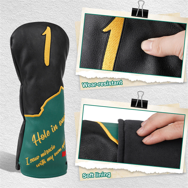 HOLE IN ONE Leather Golf Club Driver Head Cover – Craftsman Golf