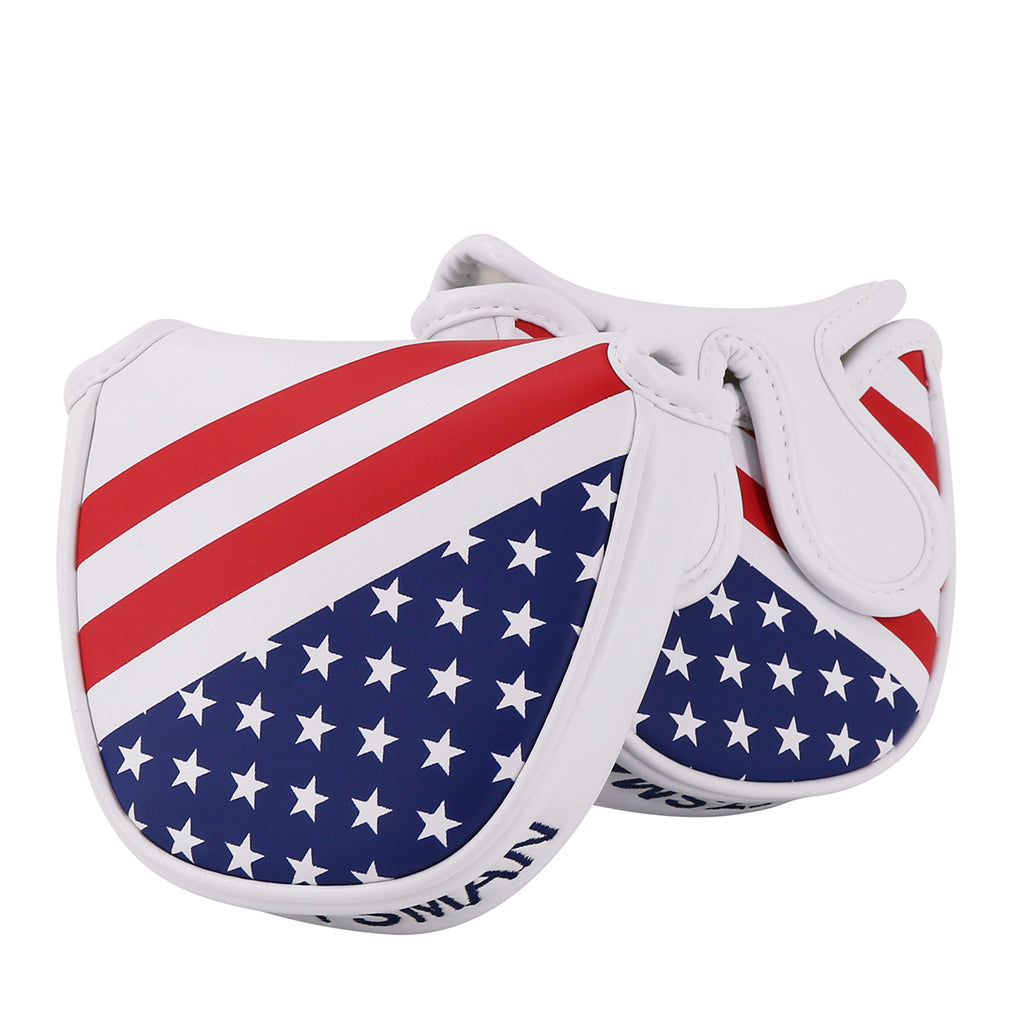 USA Flag Stars&Stripes Mallet Putter Cover (Dual Magnetic straps ...